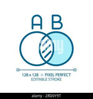 Isolated and Monochromatic Venn Diagram Symbol. Vector Illustration ...