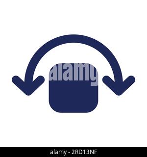 Wobble animation white pixel perfect solid ui icon Stock Vector Image & Art - Alamy