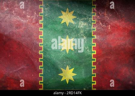 retro flag of Northeast Caucasian Caspian Aghul people with grunge ...