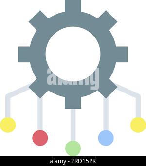 resource allocation line icon, outline symbol, vector illustration ...
