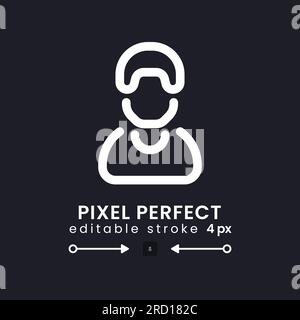 Personal profile white linear desktop icon on black Stock Vector Image & Art - Alamy