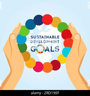 Sustainable Development Global Goals. Abstract Brochure design. Vector ...