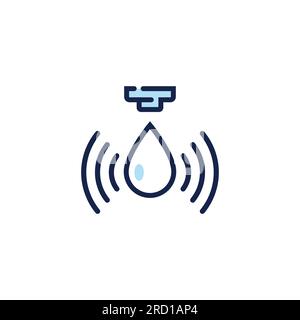 Water sensor vector icon. Water flow drop control sensor logo design ...