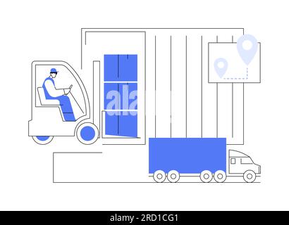 Order consolidation abstract concept vector illustration set. Picking ...