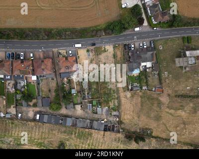 The scene in the village of Wennington, in Havering, east London, one ...