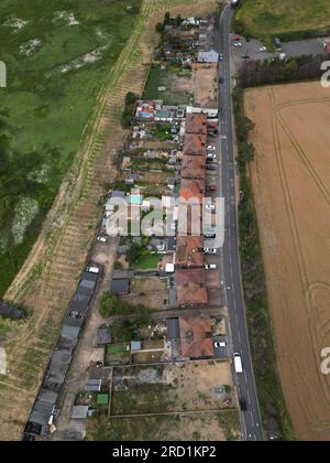 The scene in the village of Wennington, in Havering, east London, one ...