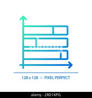 Horizontal stacked column chart linear icon Stock Vector Image & Art ...