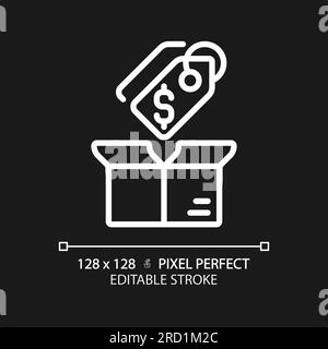 2D customizable pricing thin linear icon concept Stock Vector Image ...
