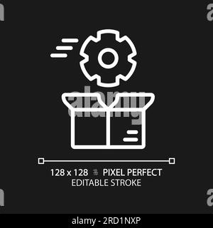 2D customizable optimization thin linear icon concept Stock Vector Image & Art - Alamy