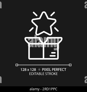 2D customizable star over box linear icon Stock Vector Image & Art - Alamy