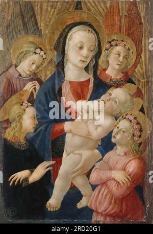 The Nativity c. 1450 by Master Of The Castello Nativity Stock Photo - Alamy