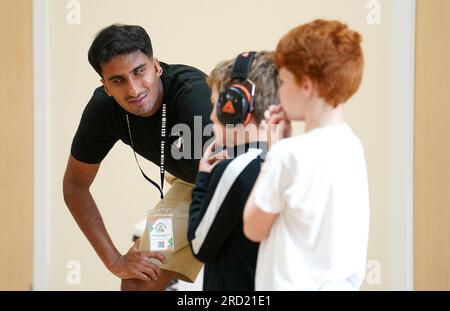 England blind footballer, Azeem Amir, who is preparing for the ...