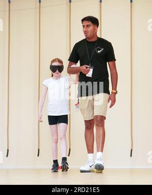 England blind footballer, Azeem Amir, who is preparing for the ...