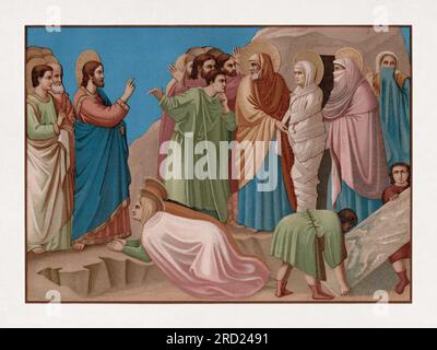 Raising of Lazarus, painted by Giotto Stock Photo - Alamy