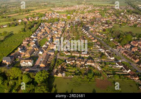 Aerial view of the villge of Marden, Kent, UK Stock Photo - Alamy