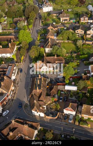 Aerial view of the villge of Marden, Kent, UK Stock Photo - Alamy