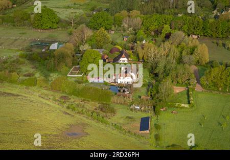 Aerial view of the villge of Marden, Kent, UK Stock Photo - Alamy