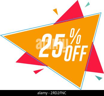 25 percent OFF Sale Discount Banner with megaphone. Discount offer ...