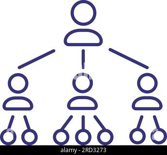Hierarchical structure vector icon isolated on transparent background ...
