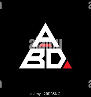 ABD triangle letter logo design with triangle shape. ABD triangle logo ...