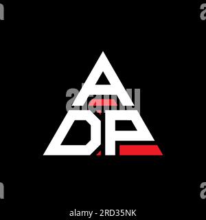 ADP triangle letter logo design with triangle shape. ADP triangle logo ...
