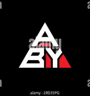ABY triangle letter logo design with triangle shape. ABY triangle logo ...