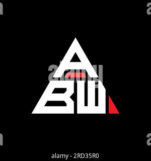 ABW triangle letter logo design with triangle shape. ABW triangle logo ...