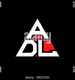 ADL triangle letter logo design with triangle shape. ADL triangle logo ...