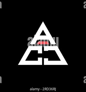 ACJ triangle letter logo design with triangle shape. ACJ triangle logo ...