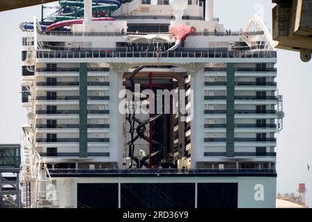 A big cruise ship cabin windows detail row of cabin balconies Stock ...