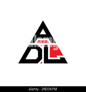 ADL triangle letter logo design with triangle shape. ADL triangle logo ...