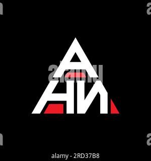 AHN triangle letter logo design with triangle shape. AHN triangle logo ...