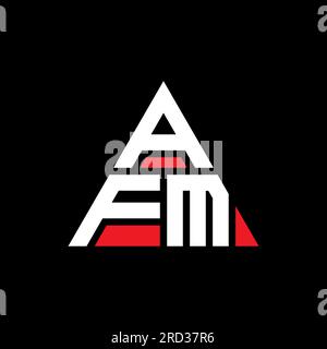 AFM triangle letter logo design with triangle shape. AFM triangle logo ...