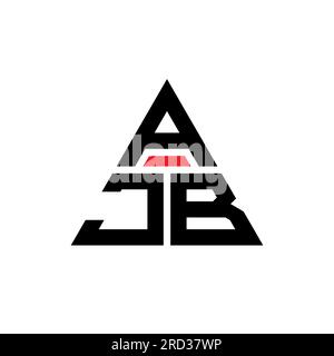 AJB triangle letter logo design with triangle shape. AJB triangle logo ...
