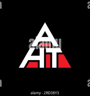 AHT triangle letter logo design with triangle shape. AHT triangle logo ...