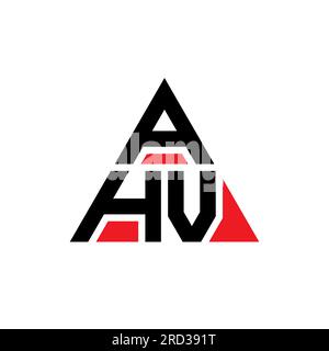 AHV triangle letter logo design with triangle shape. AHV triangle logo ...