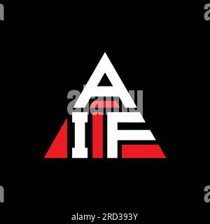 AIF triangle letter logo design with triangle shape. AIF triangle logo ...