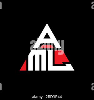 AML triangle letter logo design with triangle shape. AML triangle logo ...