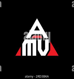 AMV letter logo design with polygon shape. AMV polygon and cube shape ...