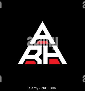 ARH triangle letter logo design with triangle shape. ARH triangle logo ...