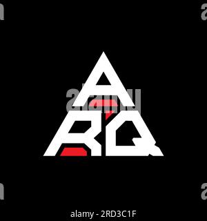 ARQ triangle letter logo design with triangle shape. ARQ triangle logo ...