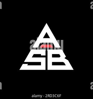 ASB triangle letter logo design with triangle shape. ASB triangle logo ...