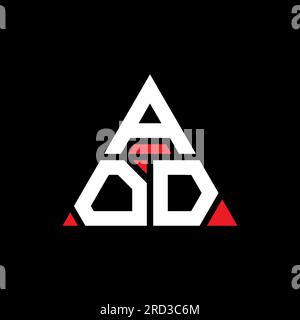 AOD triangle letter logo design with triangle shape. AOD triangle logo ...