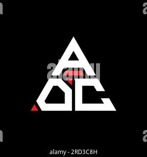 AOC triangle letter logo design with triangle shape. AOC triangle logo design monogram. AOC ...