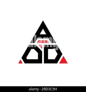 AOD triangle letter logo design with triangle shape. AOD triangle logo ...