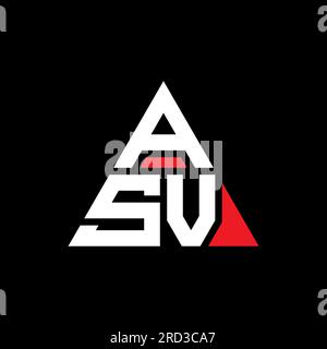 ASV triangle letter logo design with triangle shape. ASV triangle logo ...