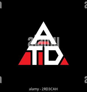 ATD letter logo design with polygon shape. ATD polygon and cube shape ...