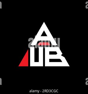 AUB triangle letter logo design with triangle shape. AUB triangle logo ...