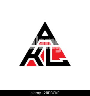AKL triangle letter logo design with triangle shape. AKL triangle logo ...
