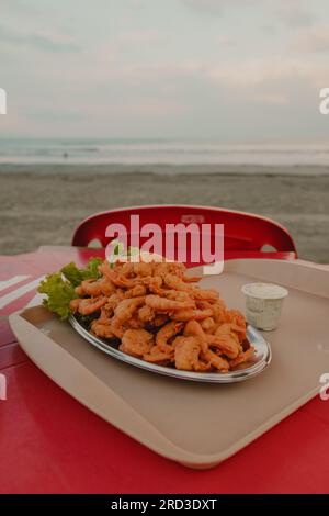 coconut and fried shrimp at the beach Stock Photo - Alamy